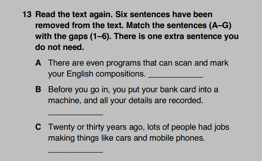13 Read the text again. Six sentences have | StudyX