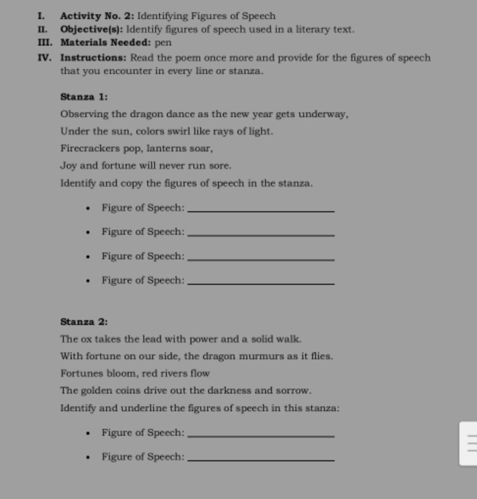 I. Activity No. 2: Identifying Figures of | StudyX