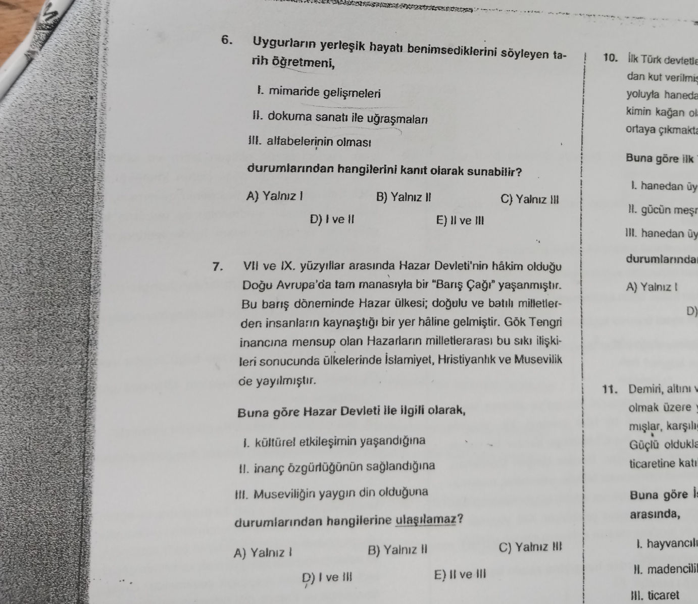 VII ve IX. yüzyıllar arasında Hazar | StudyX