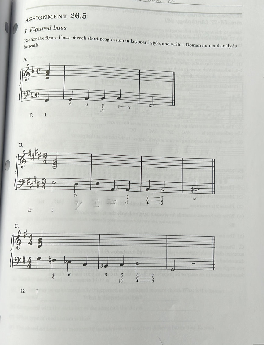 ASSIGNMENT 26.5 **I. Figured bass** | StudyX
