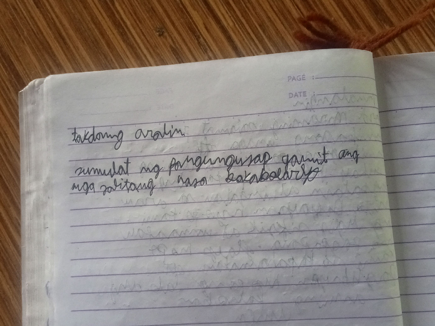 takdang aralin: sumulat ng pangungusap gamit | StudyX