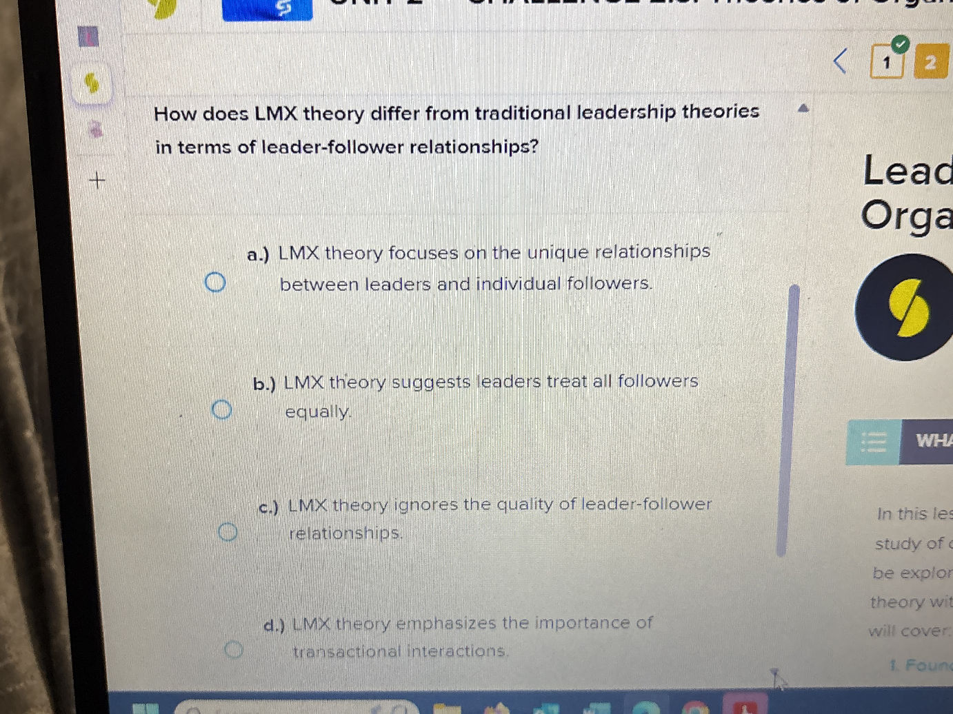 How does LMX theory differ from traditional | StudyX