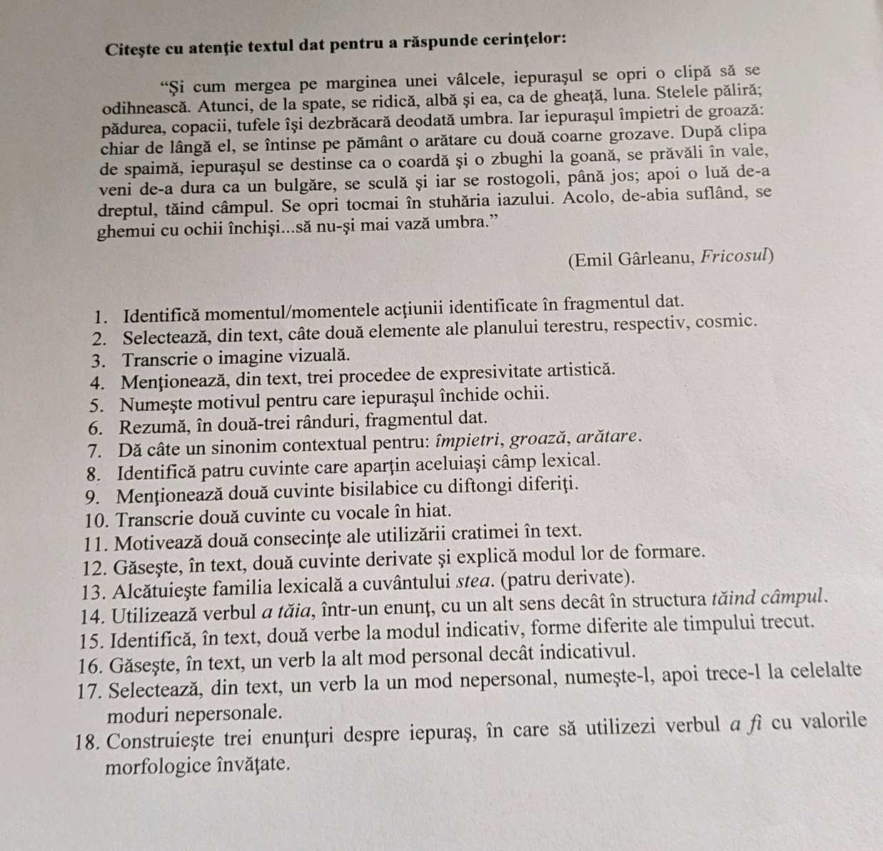 Citeşte cu atenţie textul dat pentru a | StudyX