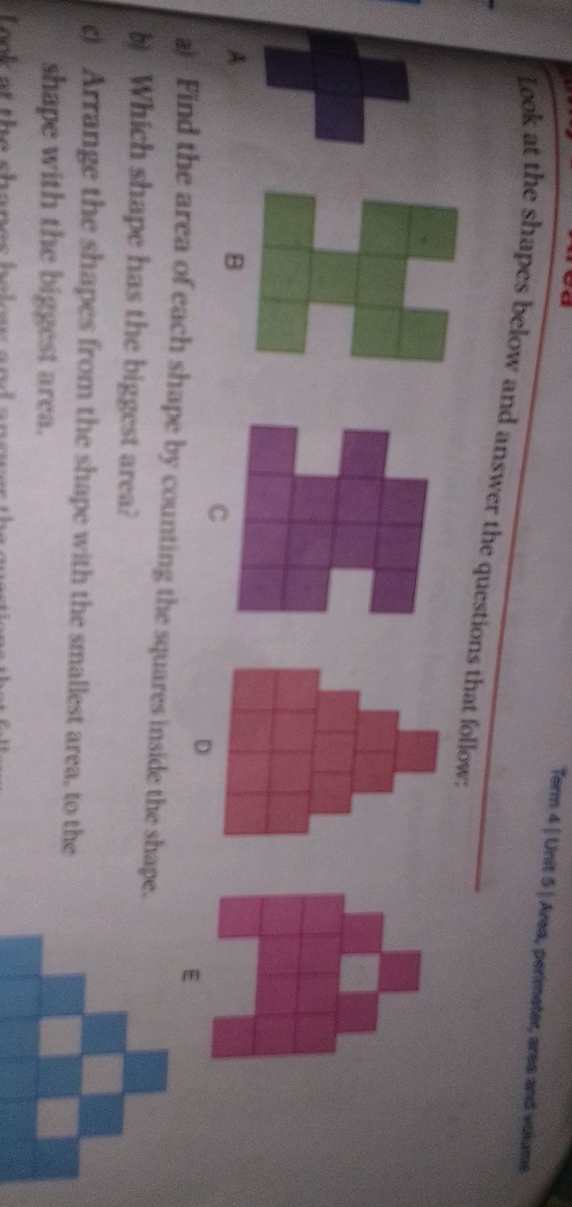 Look at the shapes below and answer the | StudyX