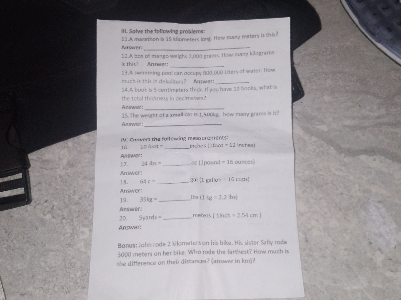 III. Solve the following problems: 11. A | StudyX