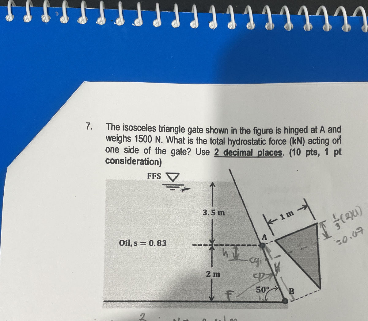 7. The isosceles triangle gate shown in the | StudyX
