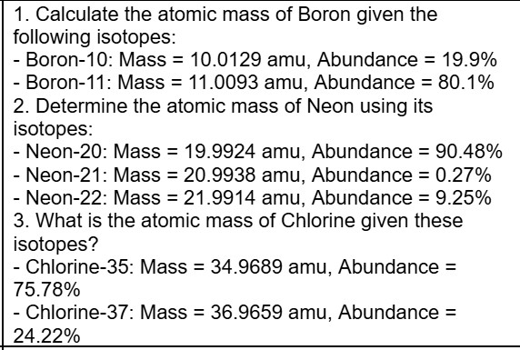 2. Determine the atomic mass of Neon using | StudyX