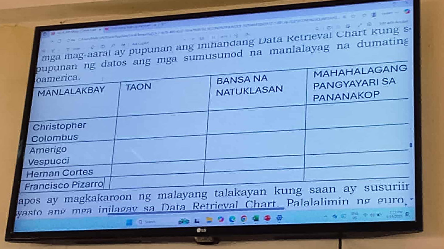 mga mag-aaral ay pupunan ang inihandang Data | StudyX