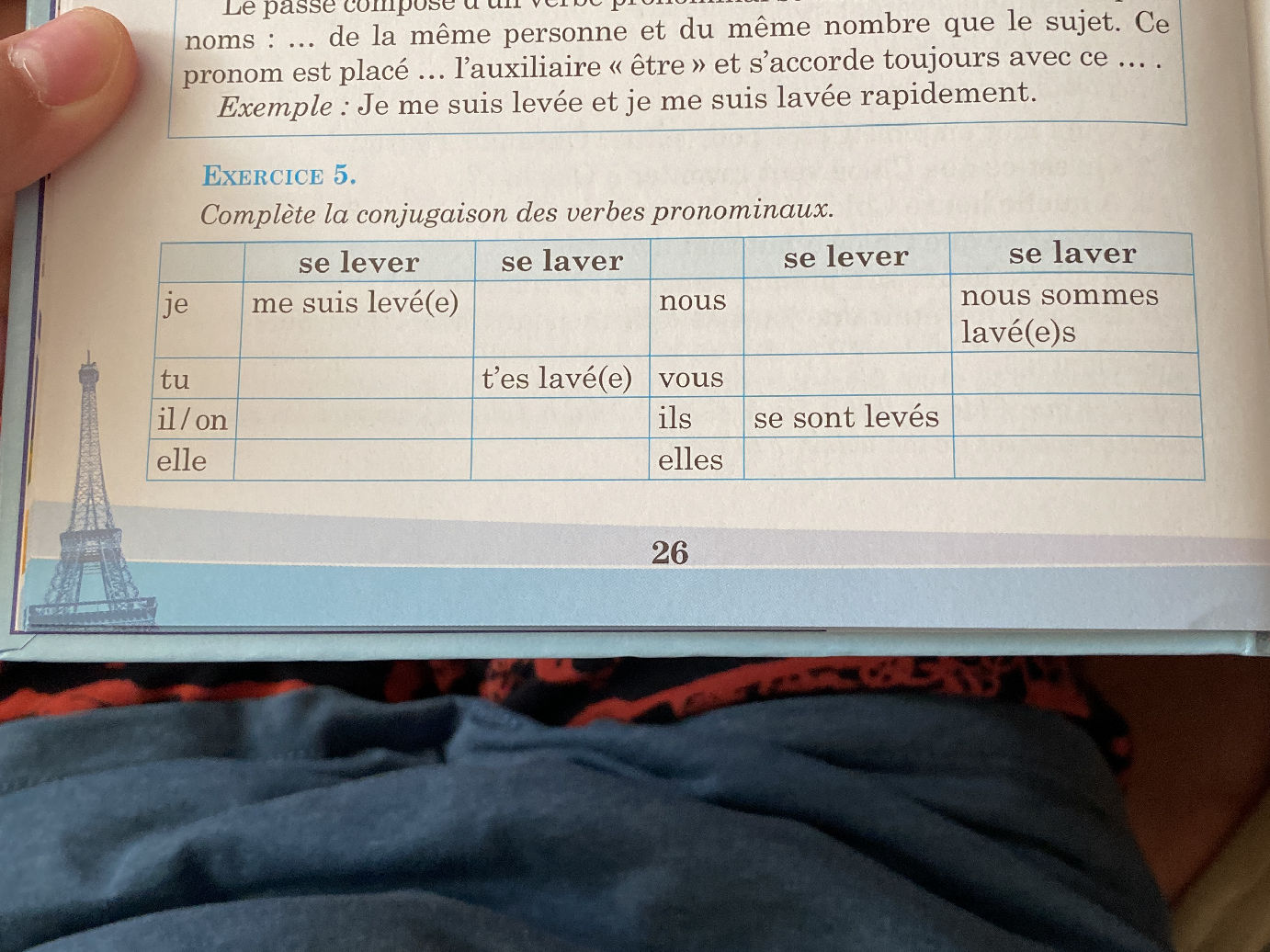 EXERCICE 5. Complète la conjugaison des | StudyX