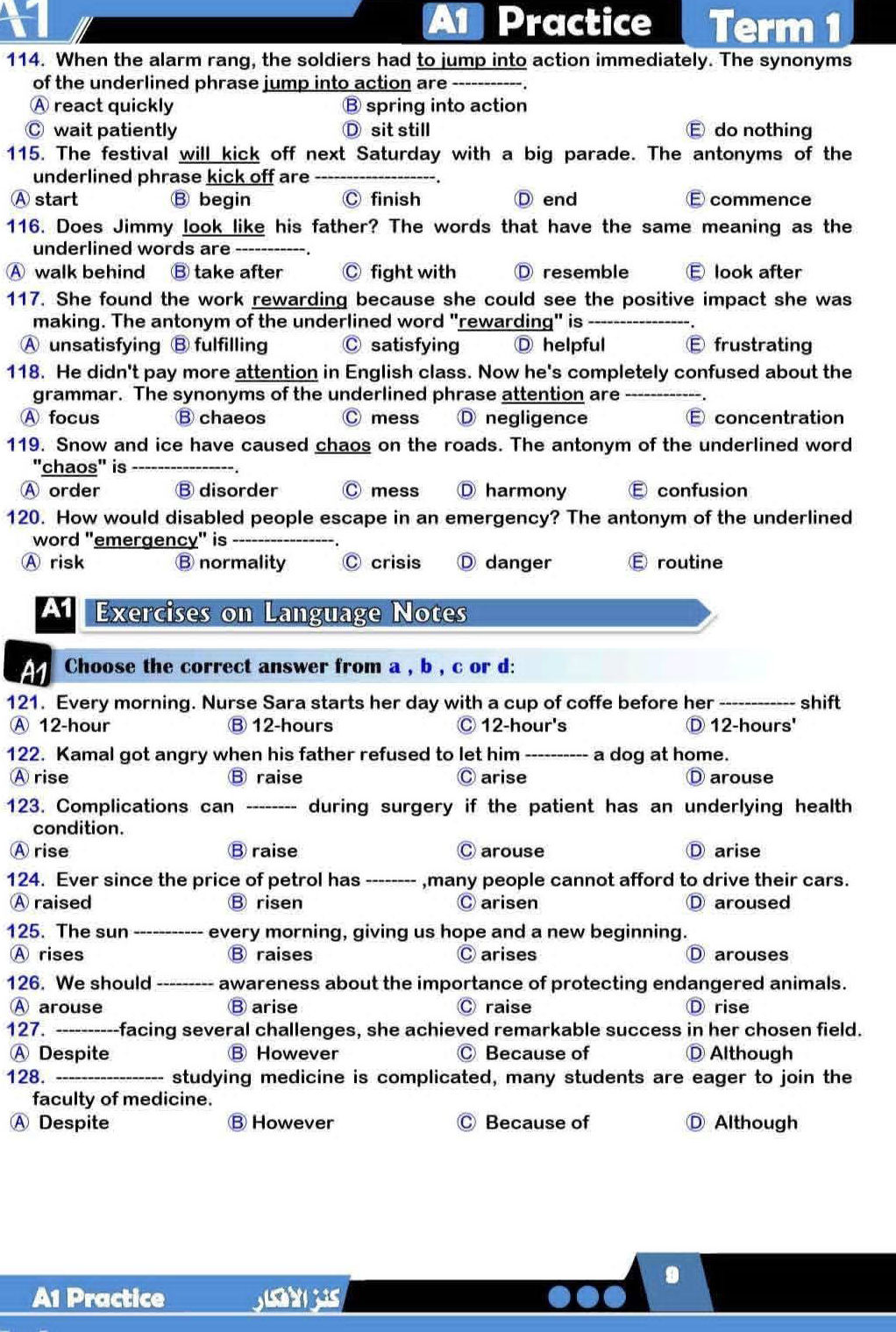 114. When the alarm rang, the soldiers had | StudyX
