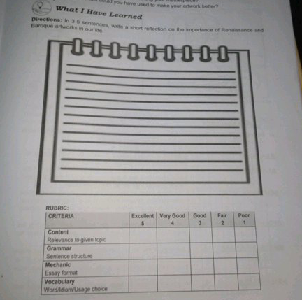 Directions: In 3-5 sentences, write a short | StudyX