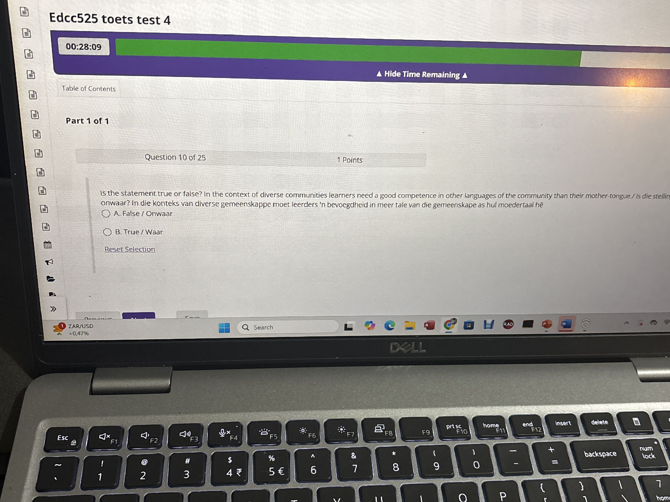 Is the statement true or false? In the | StudyX