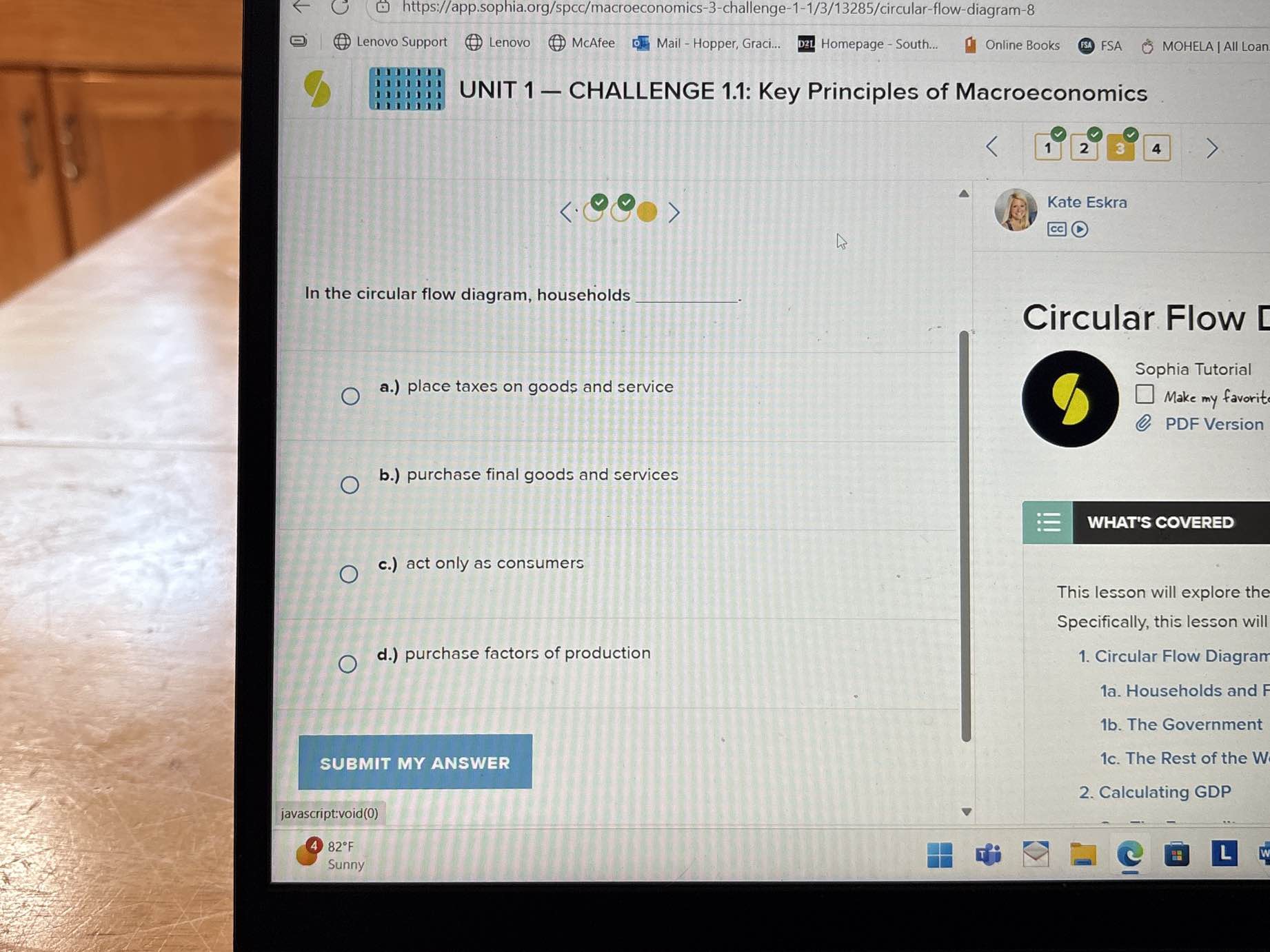 In the circular flow diagram, households | StudyX