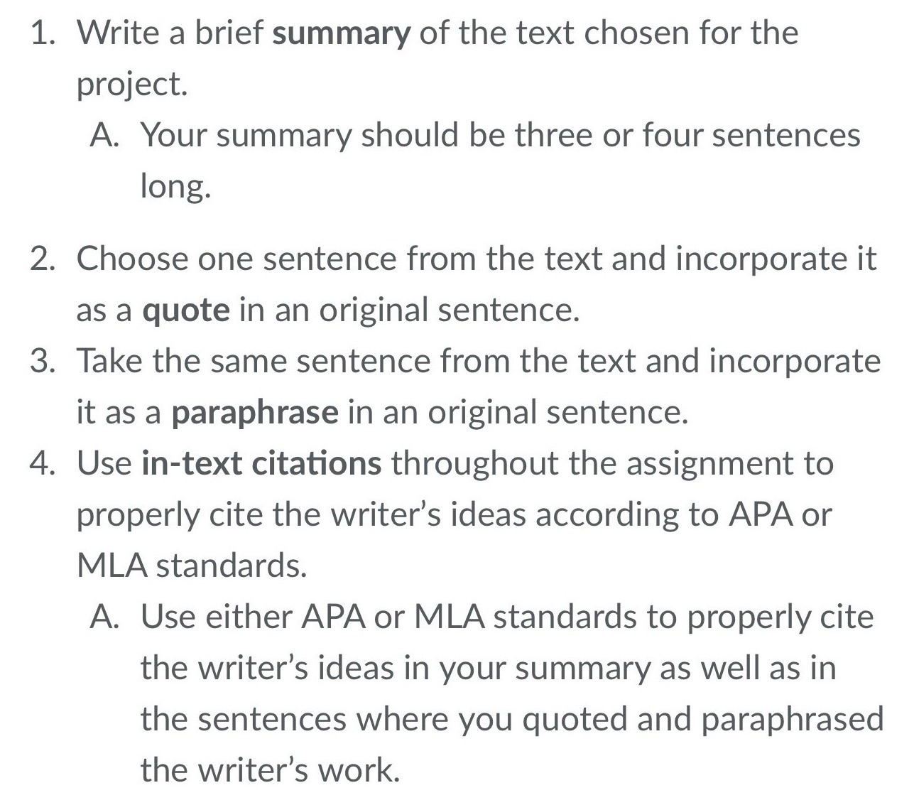 1. Write a brief summary of the text chosen | StudyX
