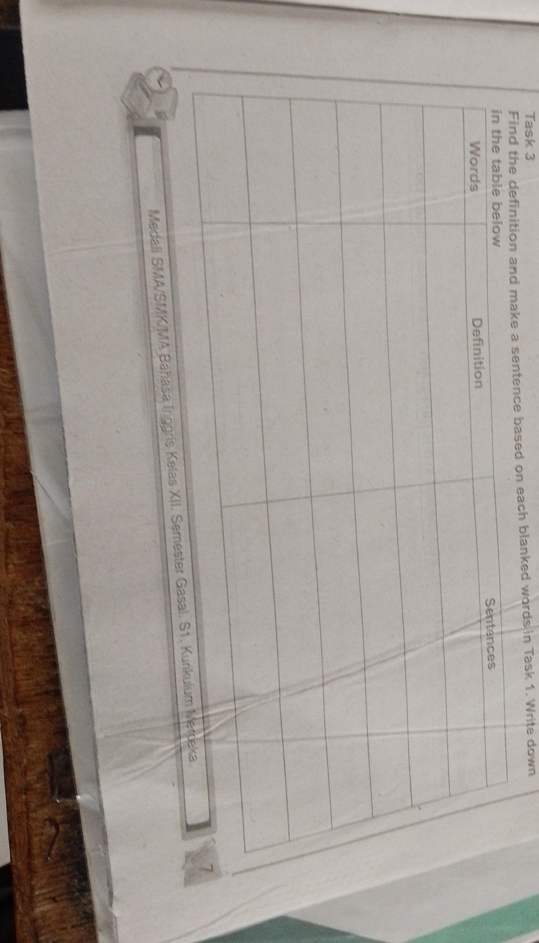 Task 3 Find the definition and make a | StudyX