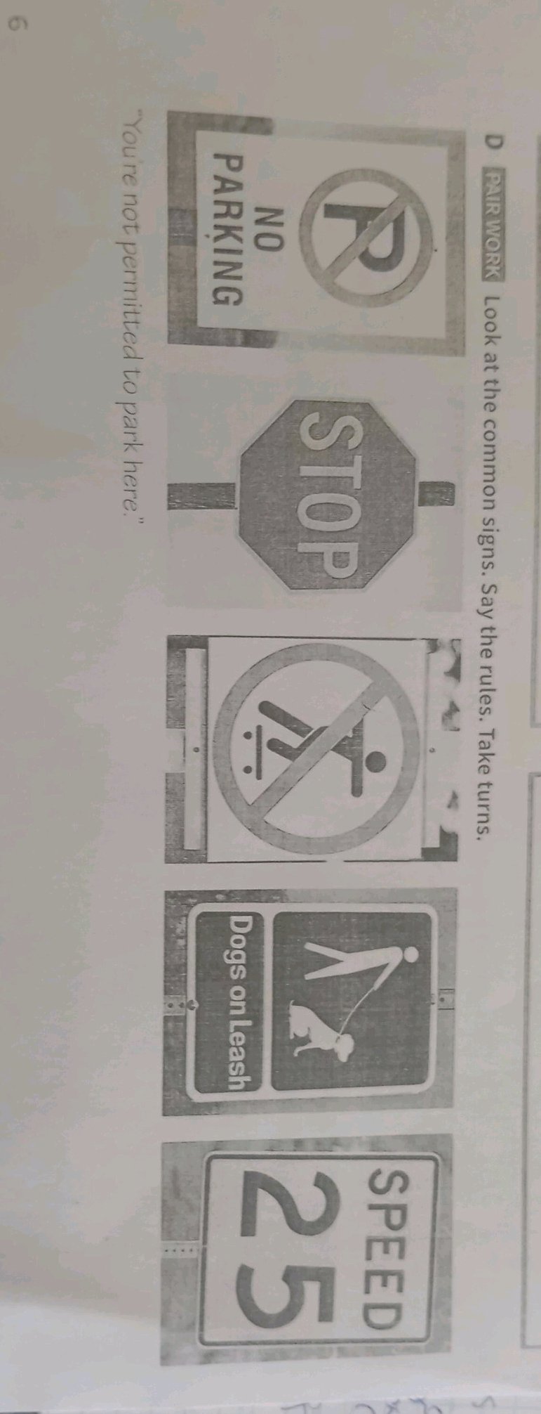 Look at the common signs. Say the rules. | StudyX