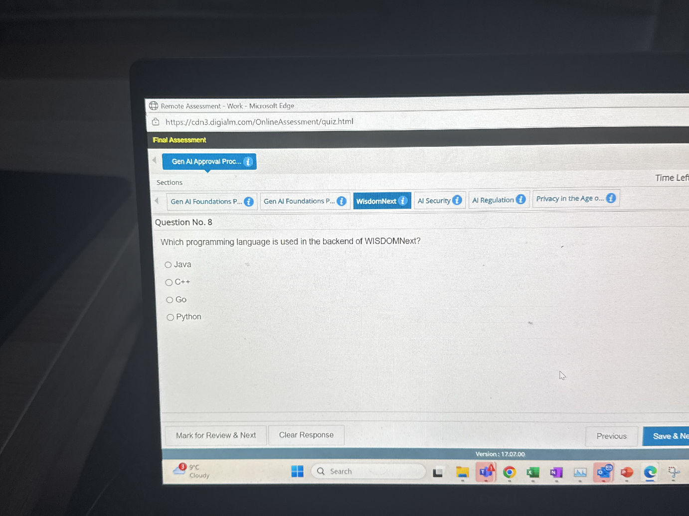 Question No. 8 Which programming language | StudyX