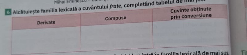 6 Alcătuiește familia lexicală a cuvântului | StudyX