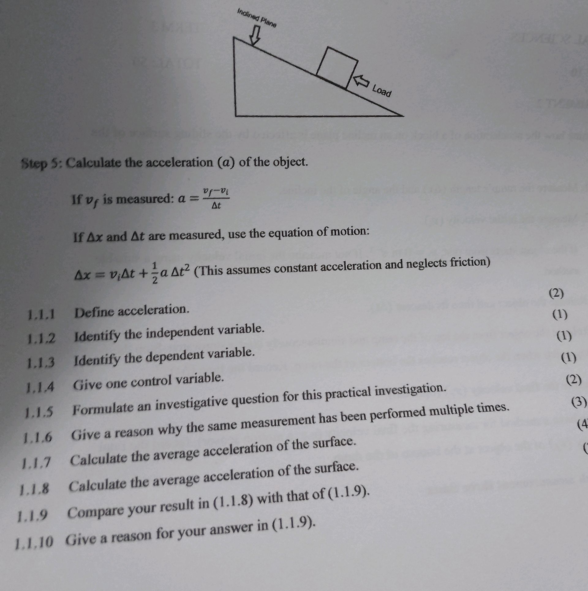 Step 5: Calculate the acceleration (a) of | StudyX