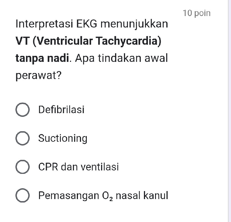 Interpretasi EKG menunjukkan VT (Ventricular | StudyX