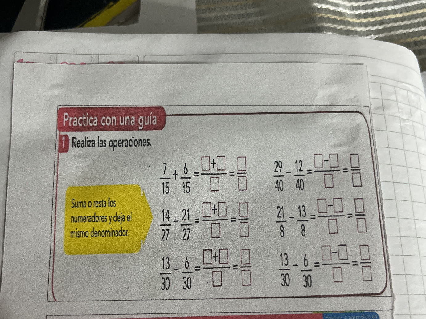 Realiza las operaciones. Suma o resta los | StudyX