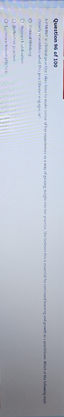 A PMHNP in clinical practice takes time to | StudyX