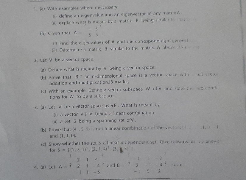 1. (a) With examples where neccessary: (1) | StudyX
