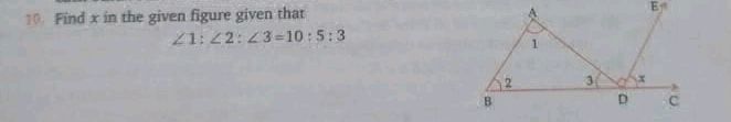 10. Find x in the given figure given that $ | StudyX