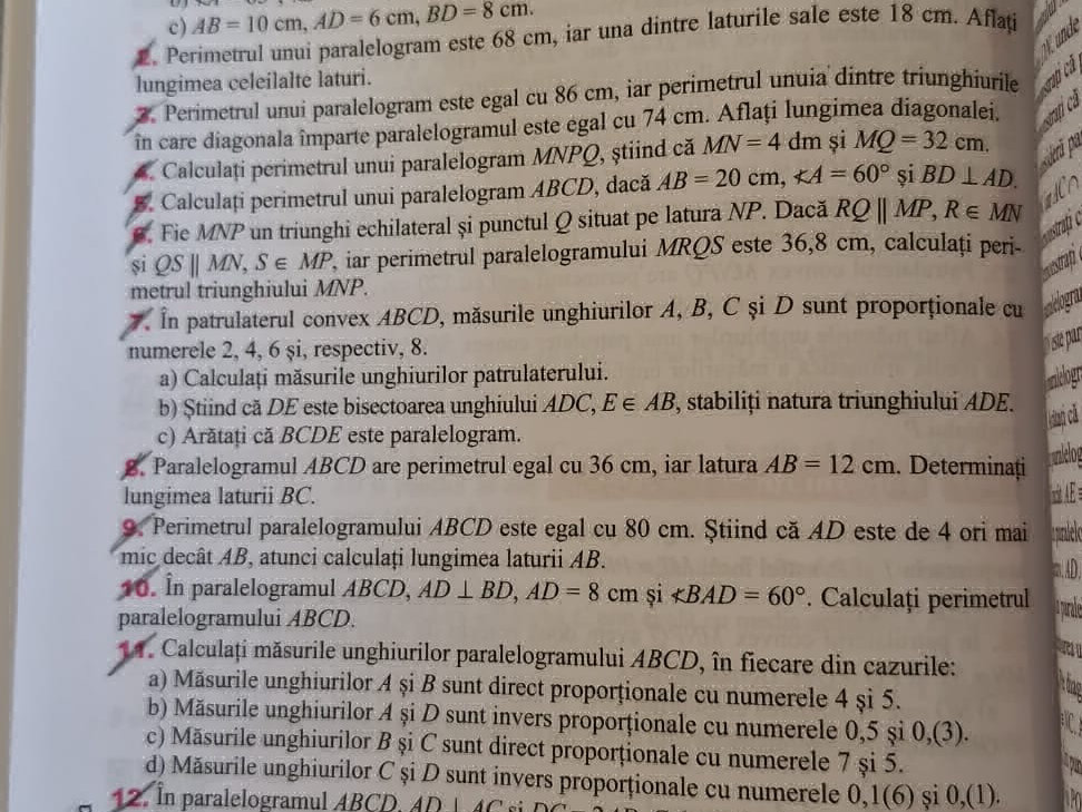 Perimetrul paralelogramului ABCD este egal | StudyX
