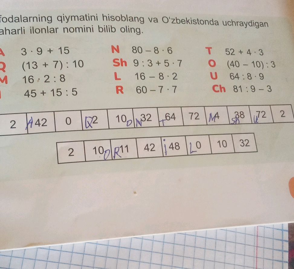 Fodalarning qiymatini hisoblang va | StudyX