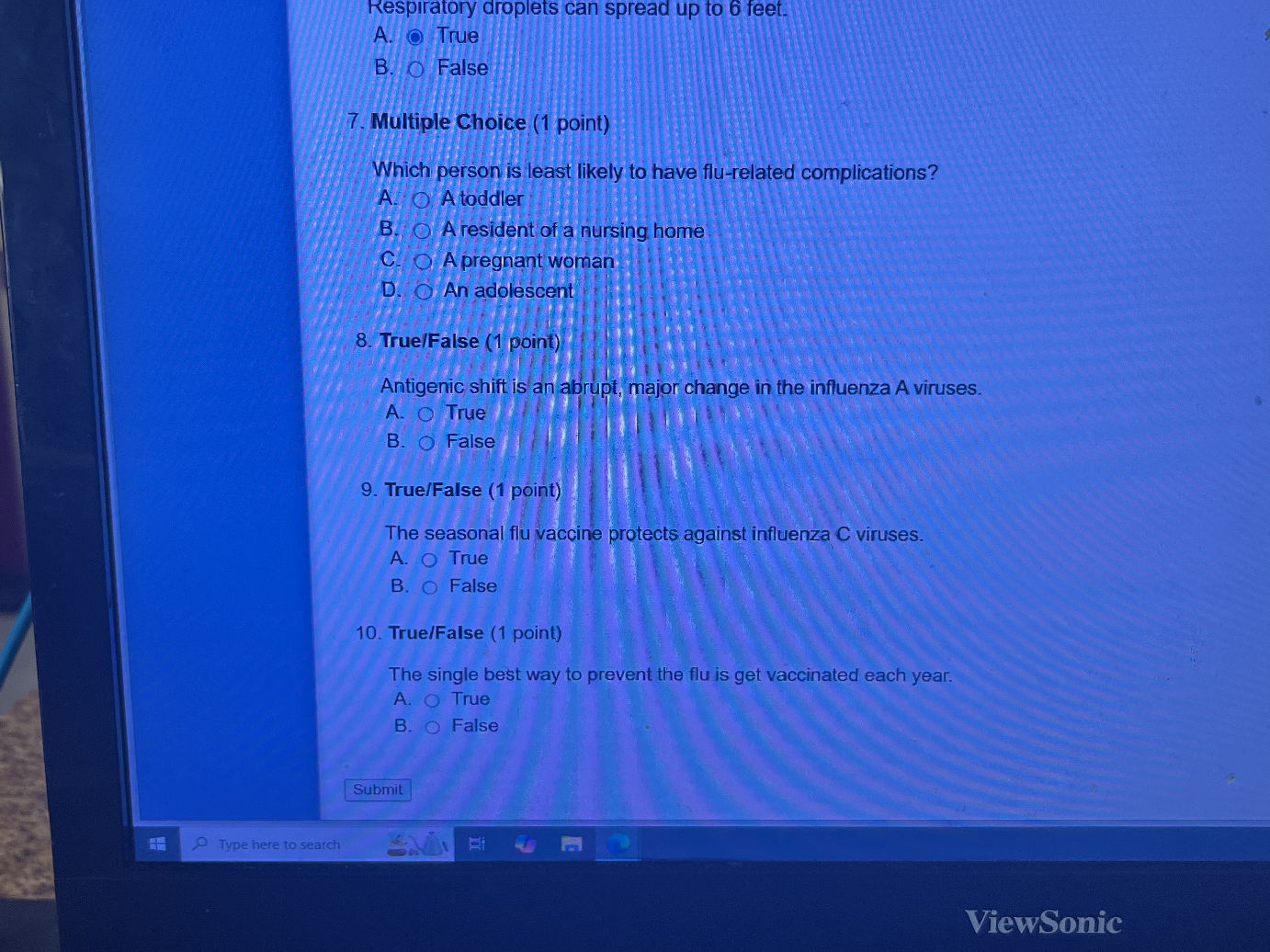 7. Multiple Choice (1 point) Which person is | StudyX
