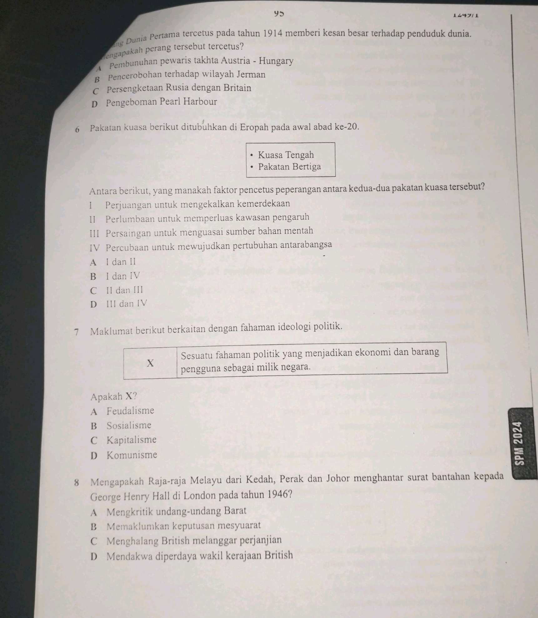 Mengapakah perang tersebut tercetus? A | StudyX