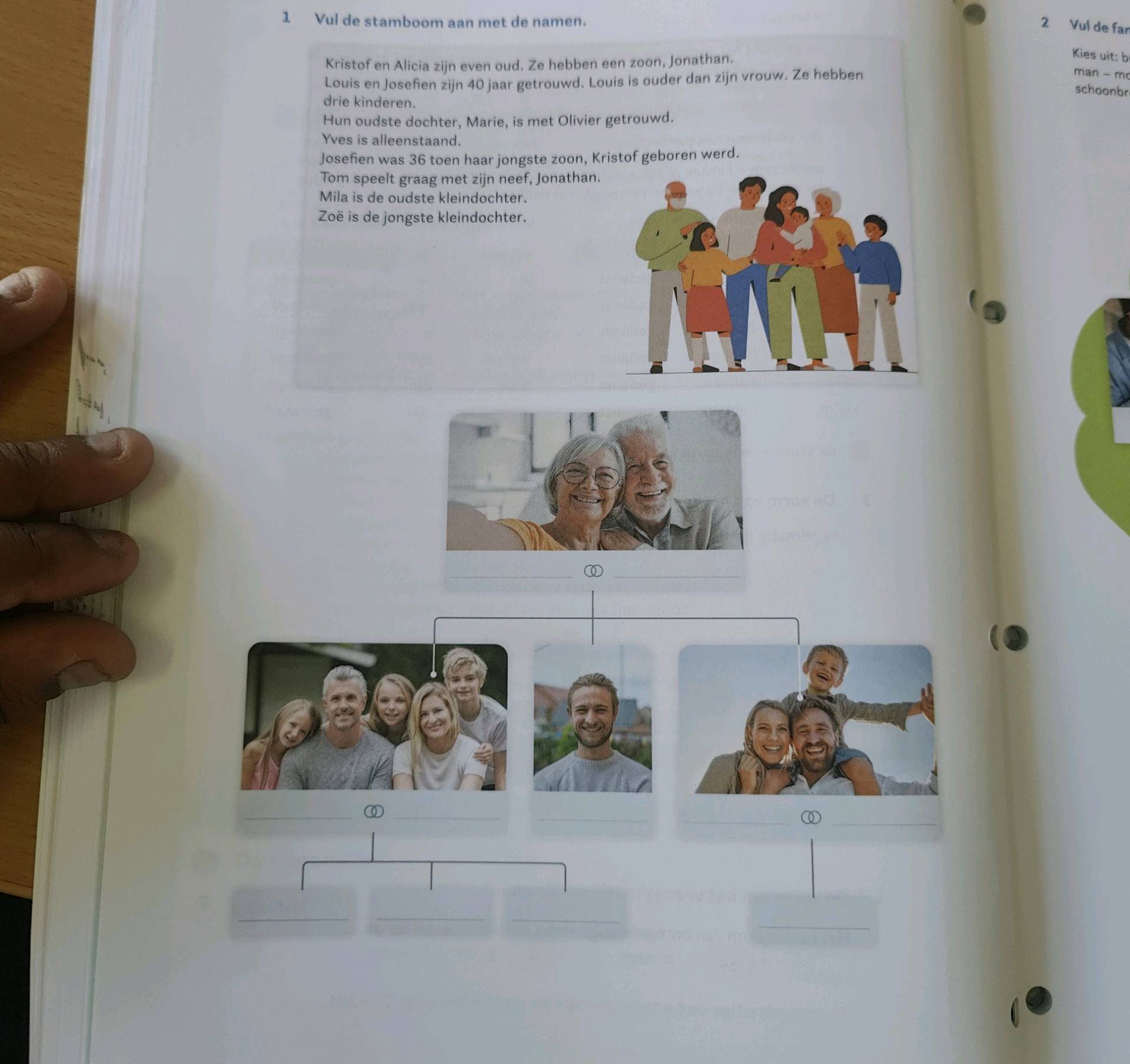 Vul de stamboom aan met de namen. Kristof | StudyX