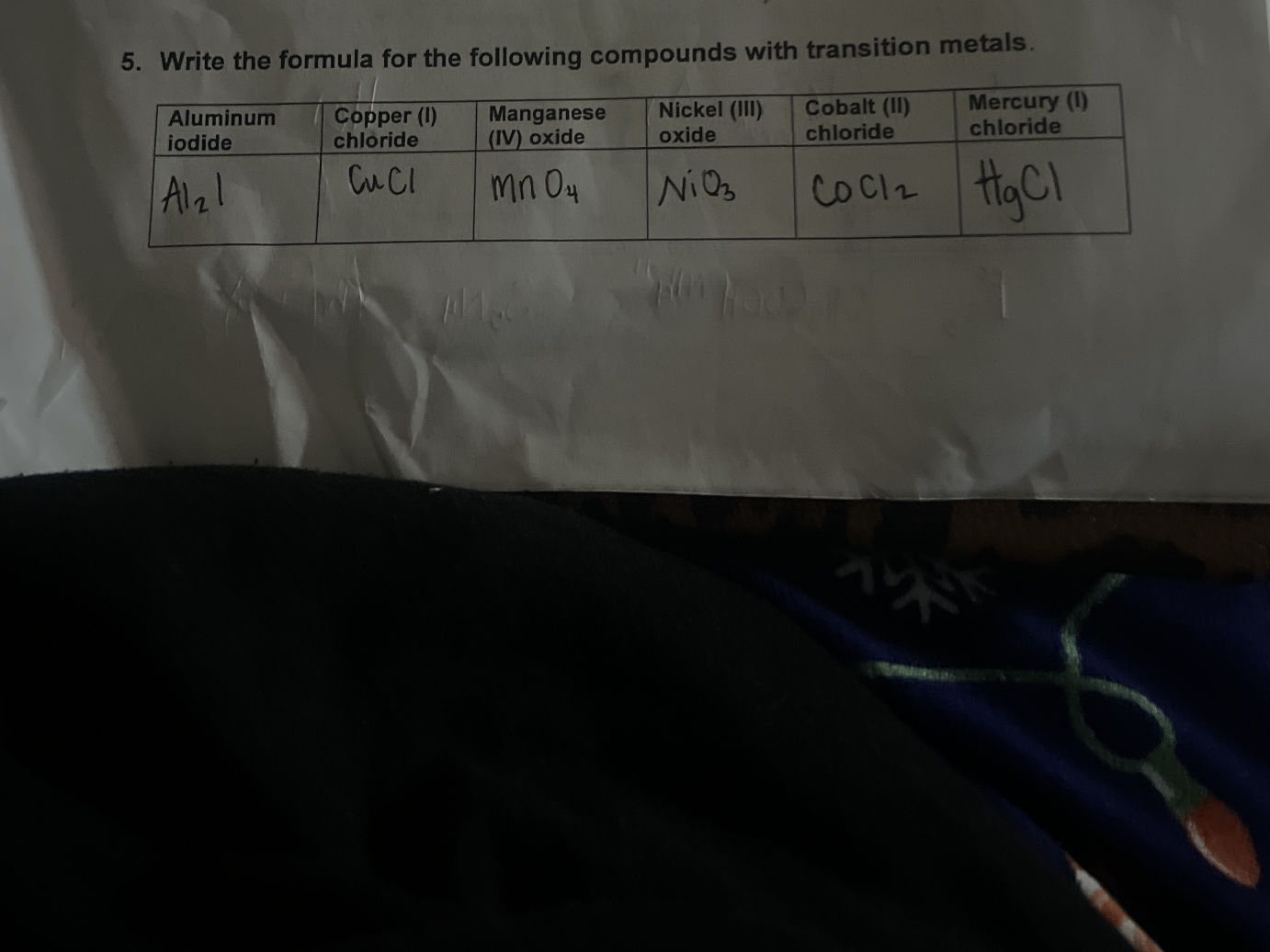 Write the formula for the following | StudyX