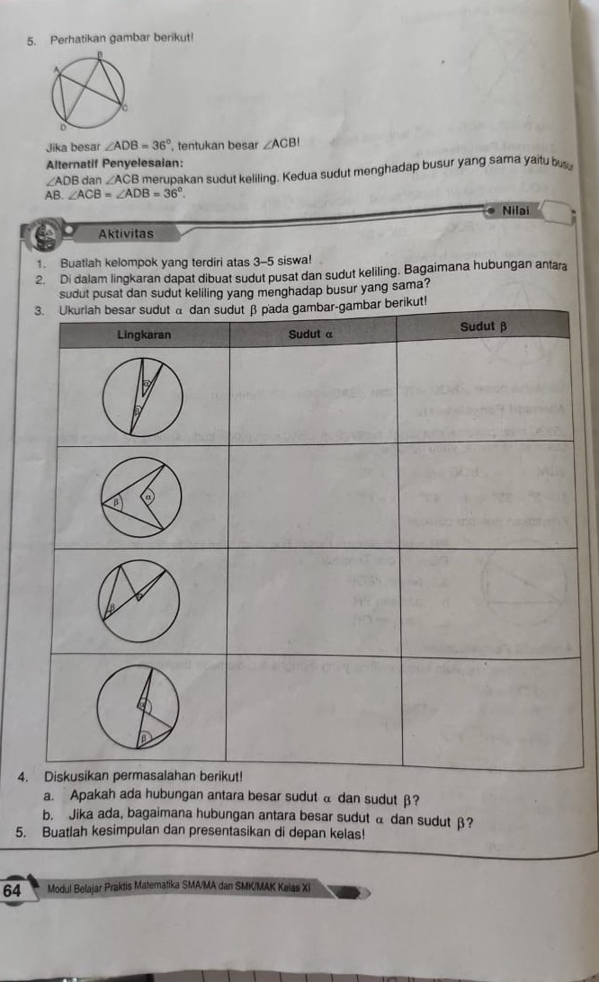 5. Perhatikan gambar berikut! Jika besar $ | StudyX