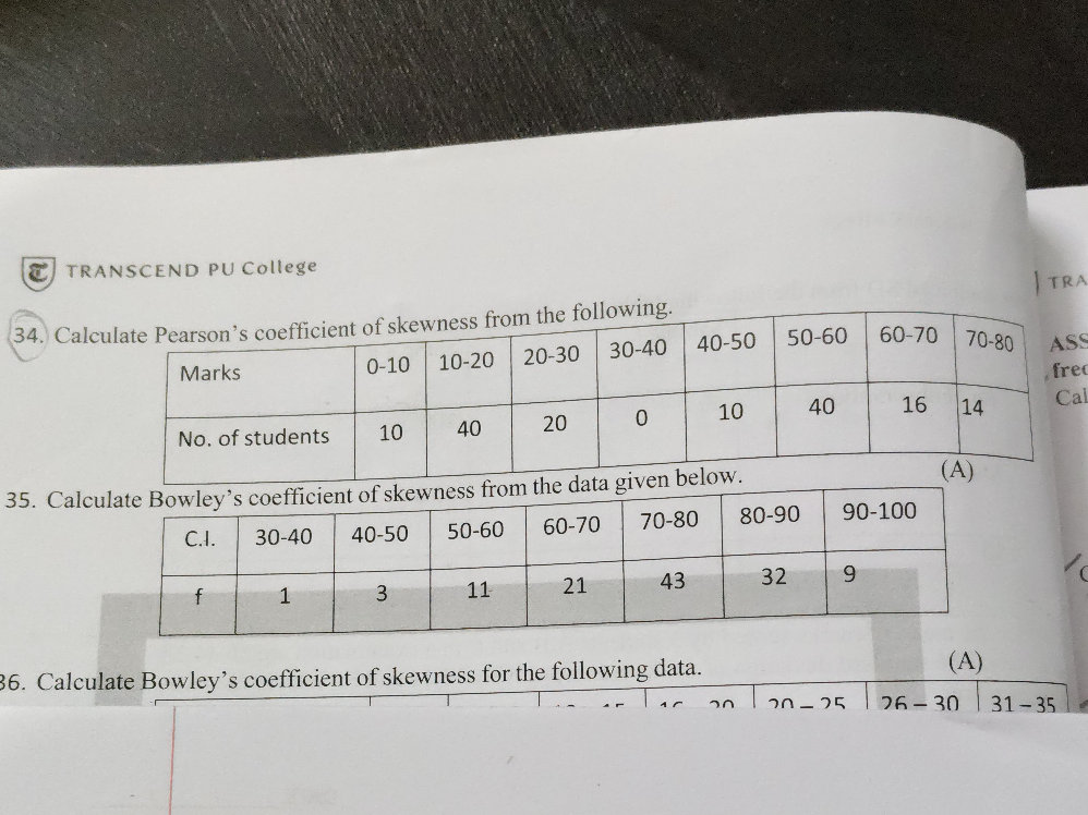 Calculate Pearson's coefficient of skewness | StudyX