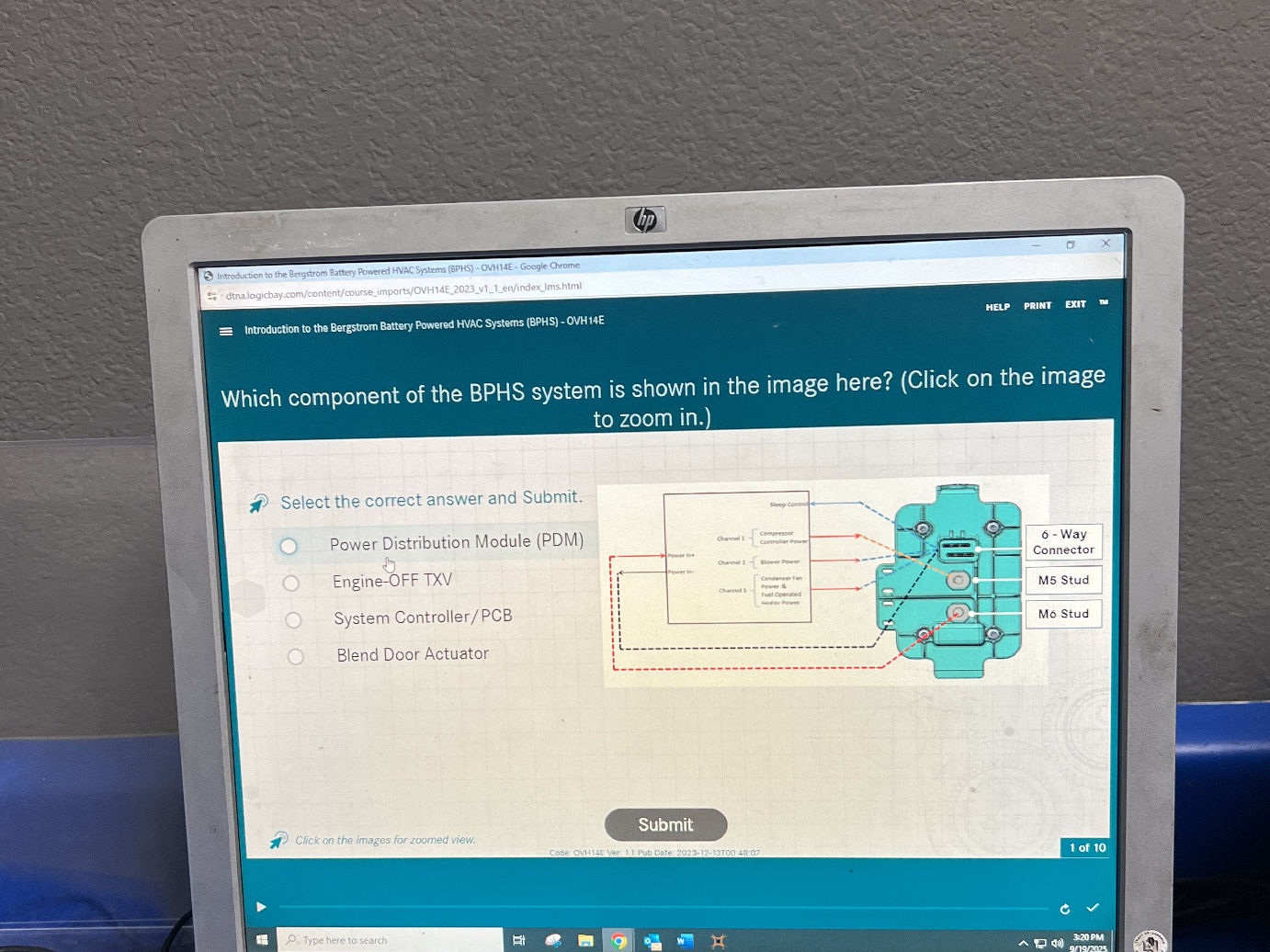 Which component of the BPHS system is shown