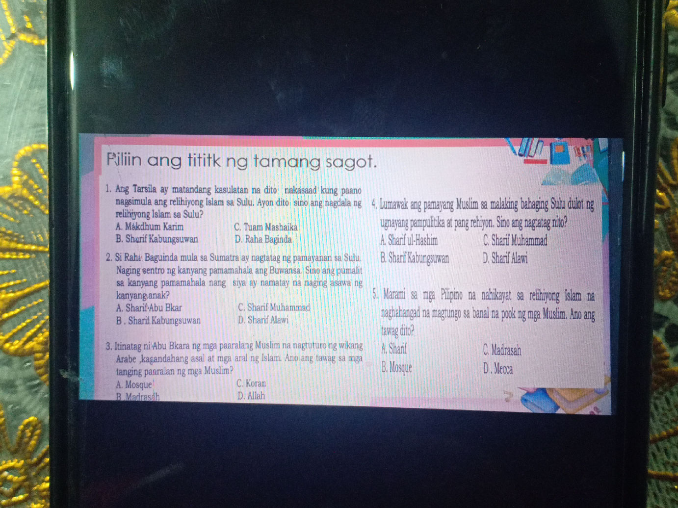 Ang Tarsila ay matandang kasulatan na dito | StudyX