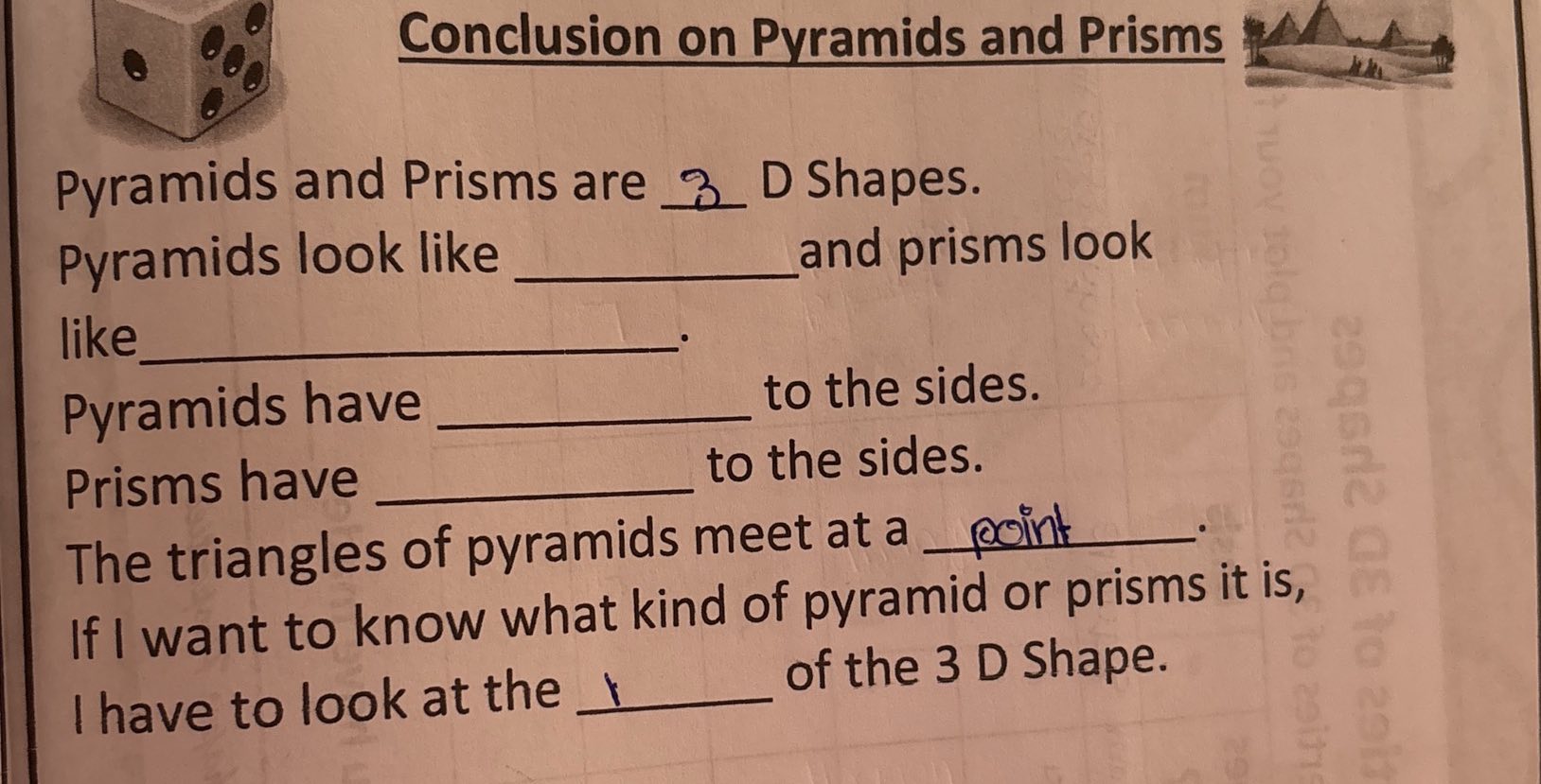 Pyramids and Prisms are 3 D Shapes. | StudyX