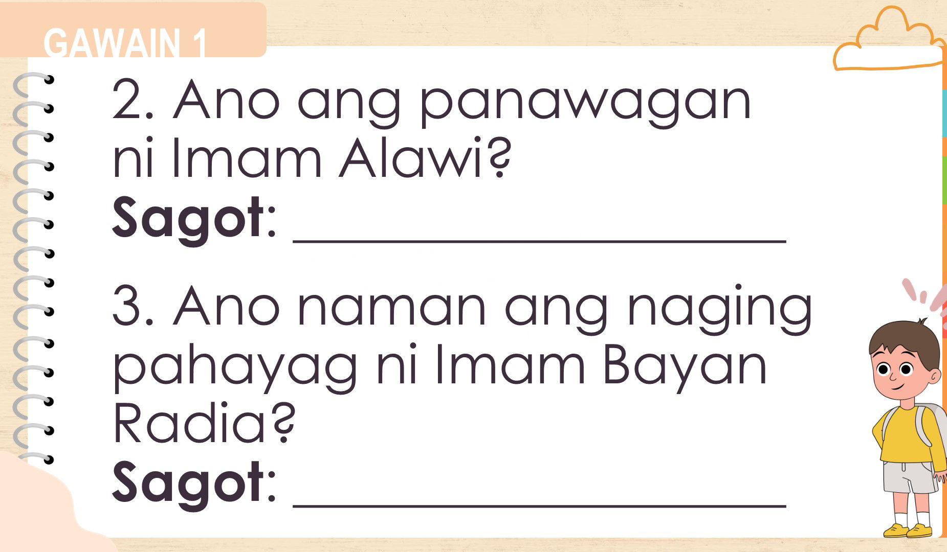 2. Ano ang panawagan ni Imam Alawi? Sagot: | StudyX