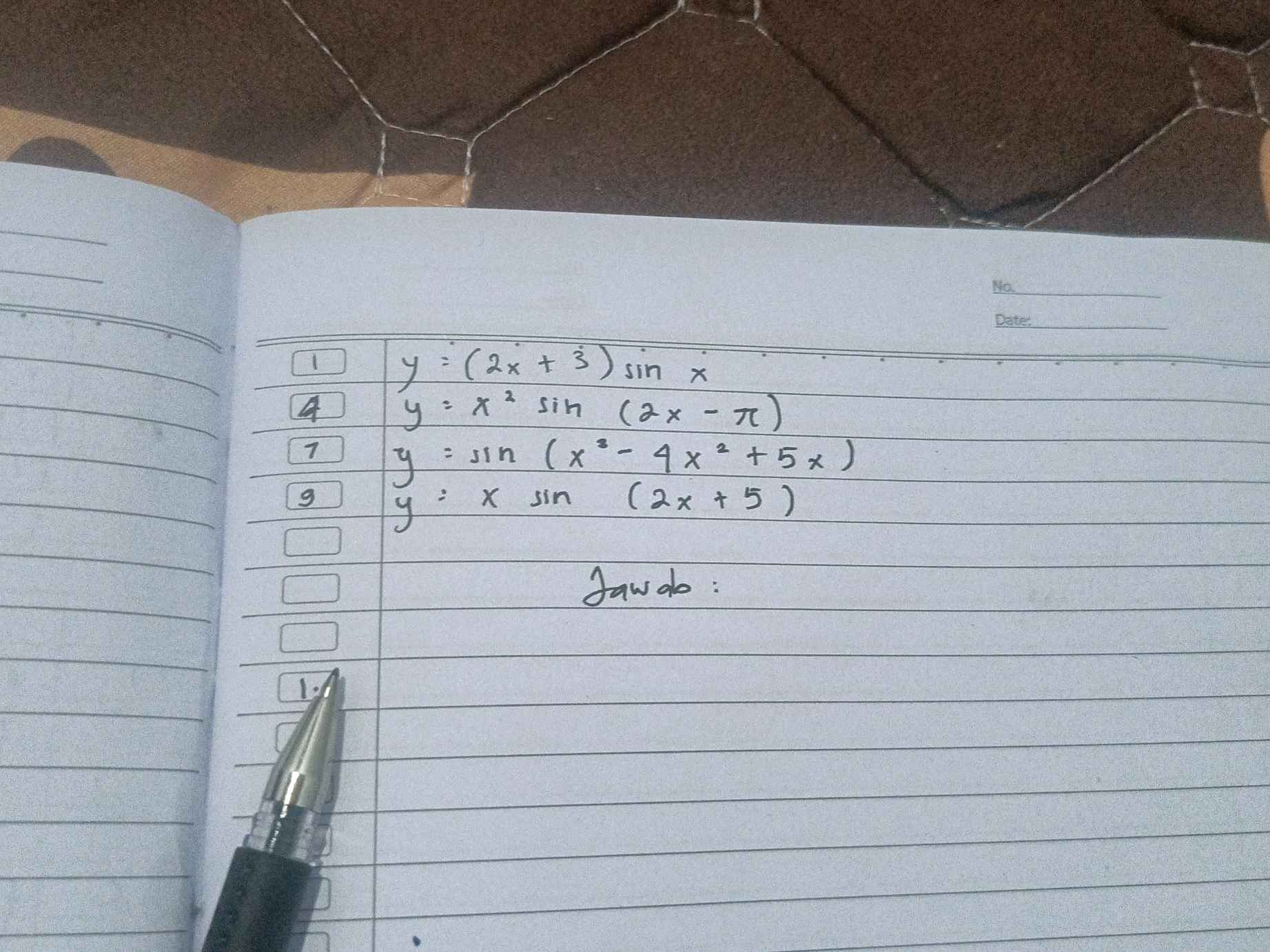 Derivative of (2x+3)sin(x) | StudyX