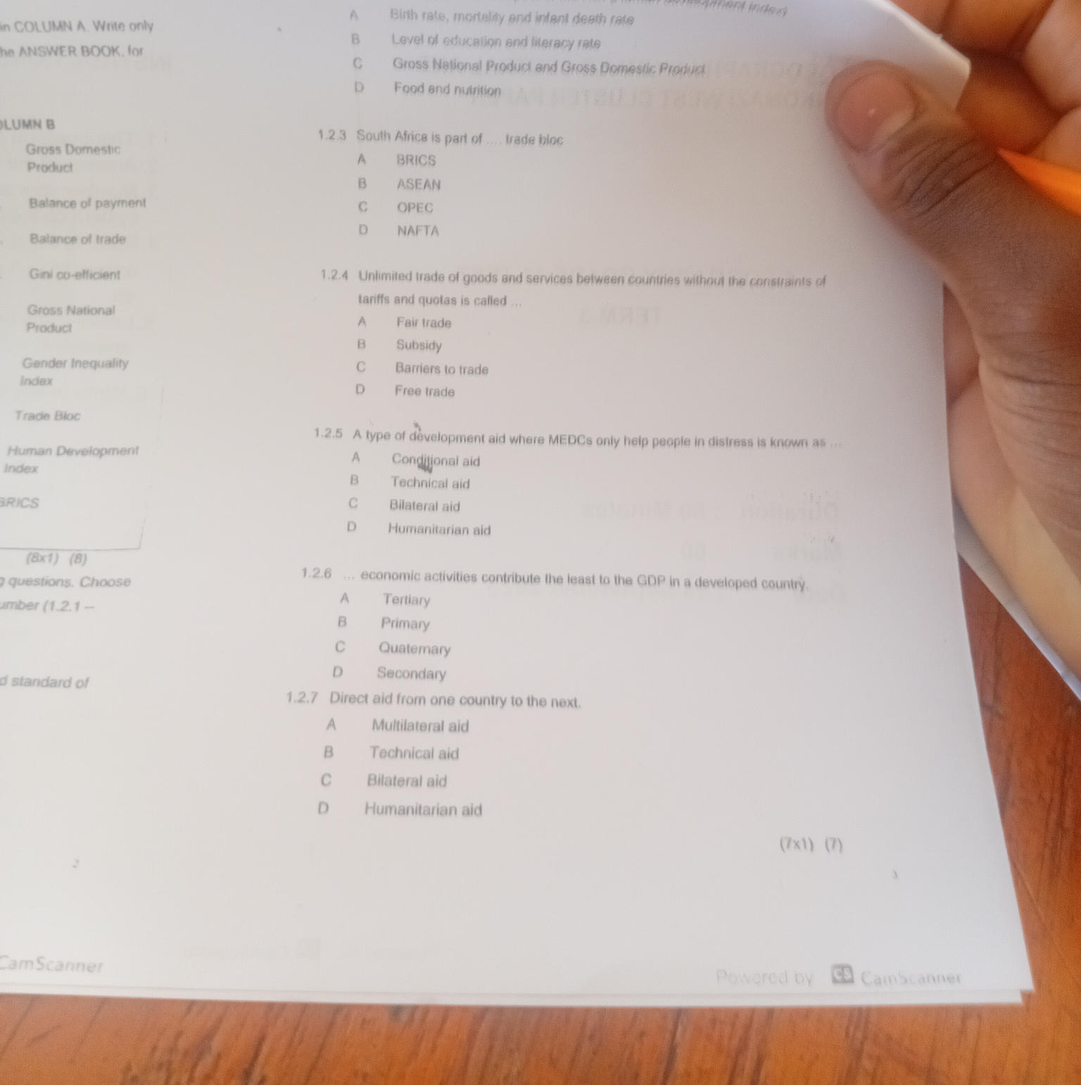 Match COLUMN A. Write only the ANSWER BOOK, | StudyX