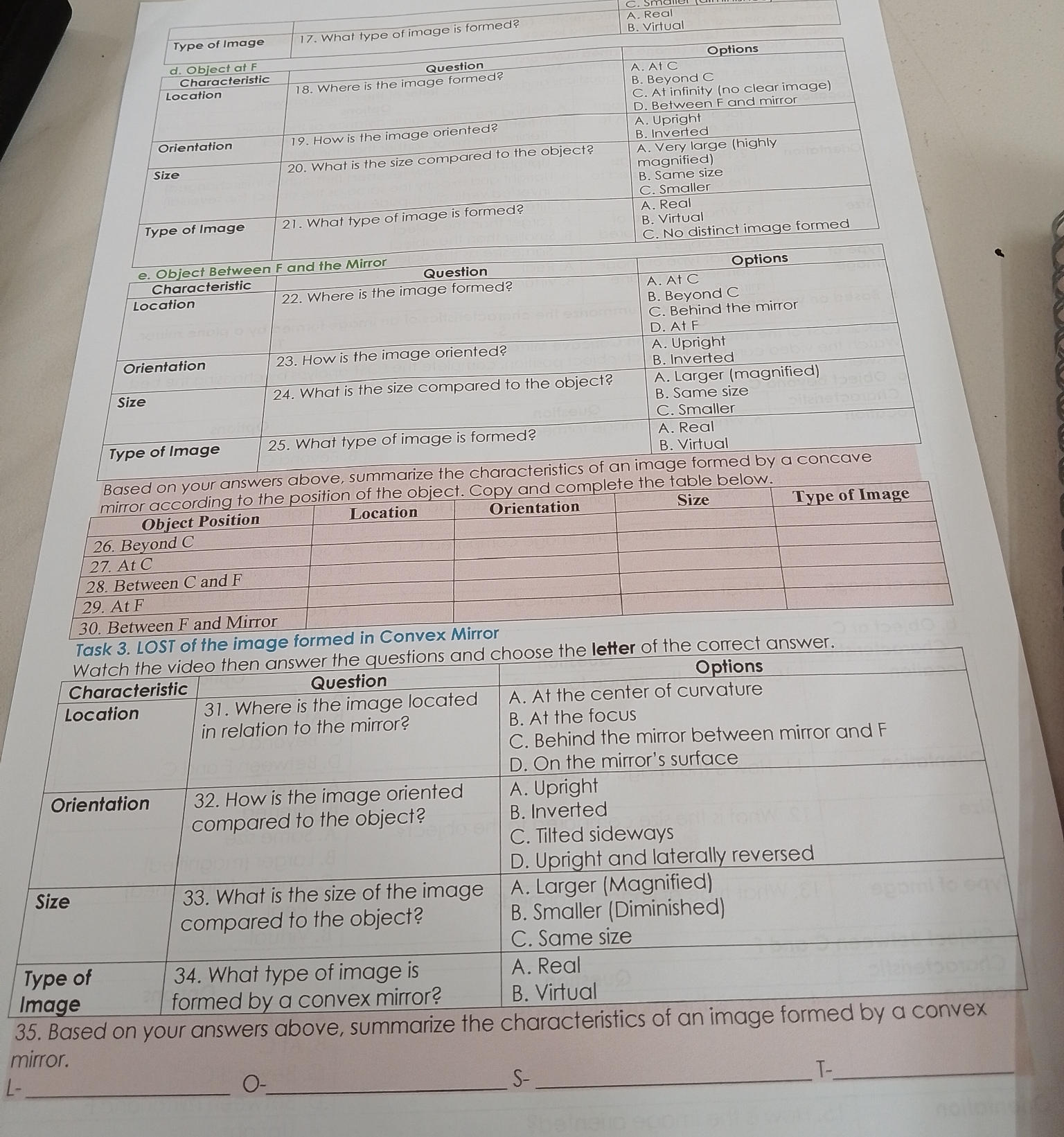 35. Based on your answers above, summarize | StudyX
