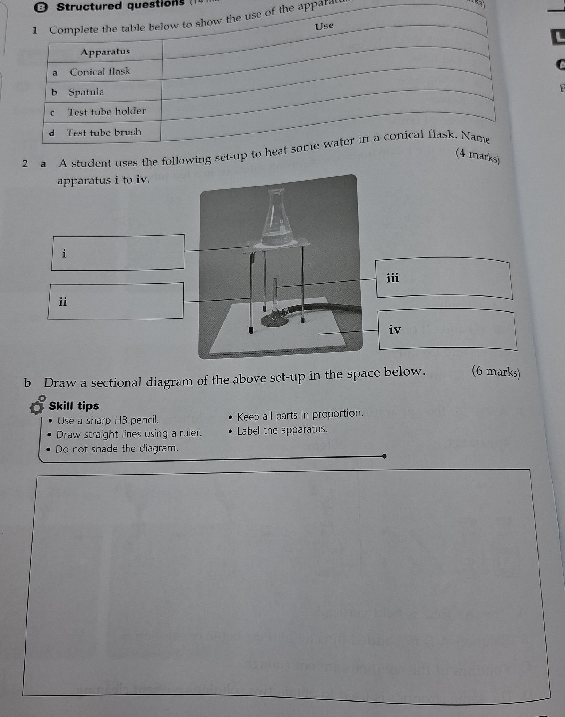 1 Complete the table below to show the use | StudyX