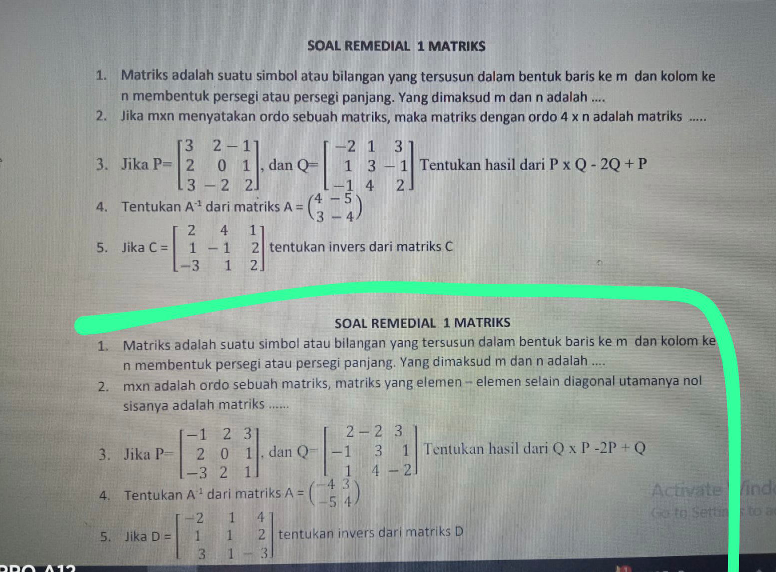 Matriks adalah suatu simbol atau bilangan | StudyX