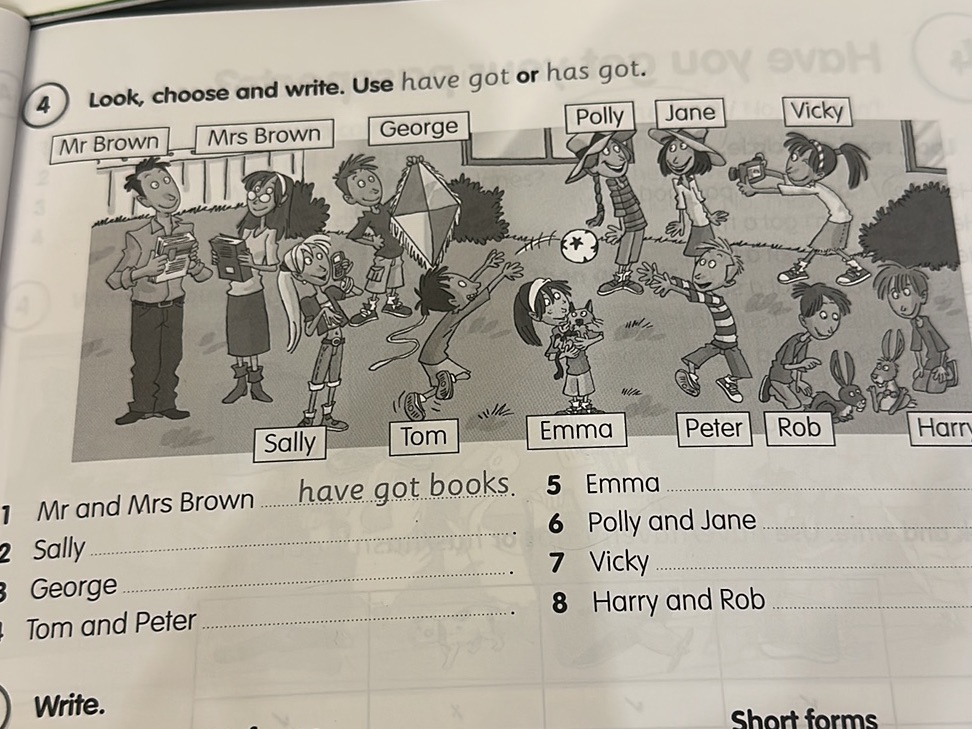 Look, choose and write. Use have got or has | StudyX