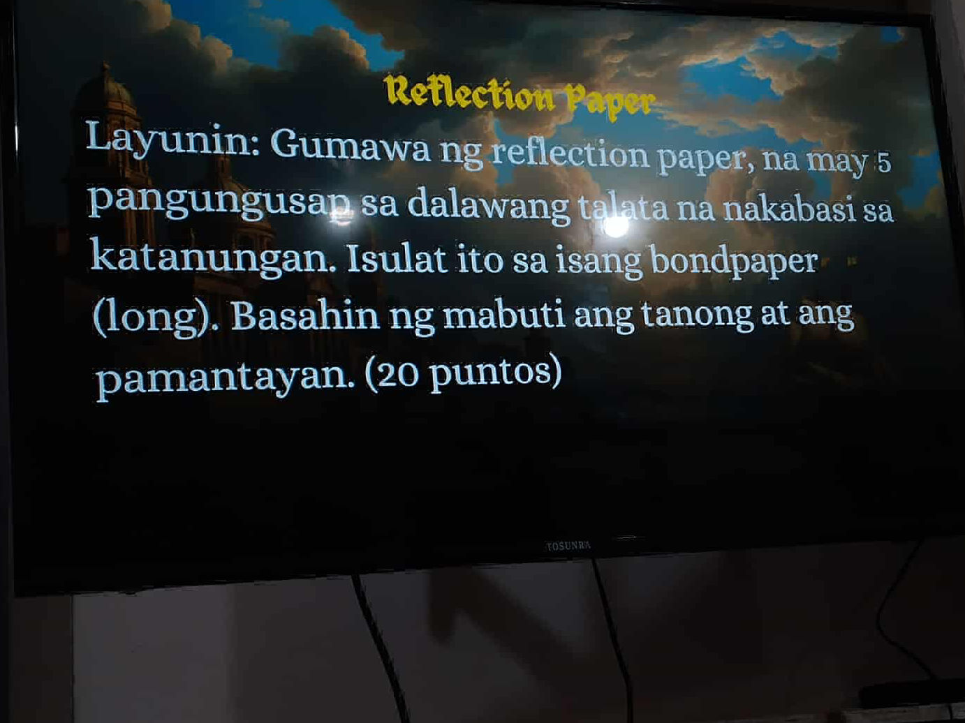 Layunin: Gumawa ng reflection paper, na may | StudyX
