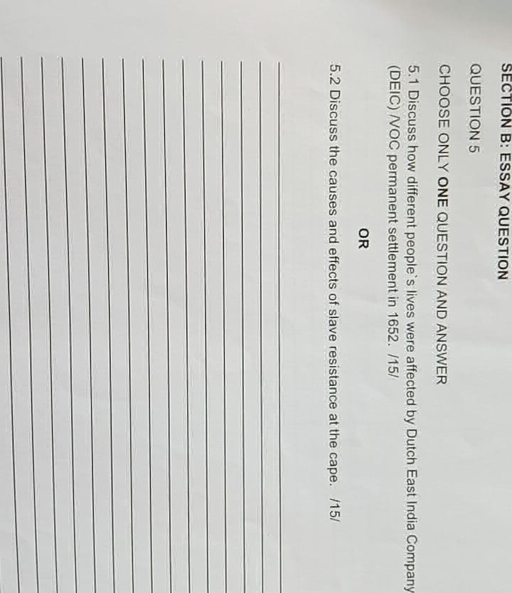 QUESTION 5 CHOOSE ONLY ONE QUESTION AND | StudyX