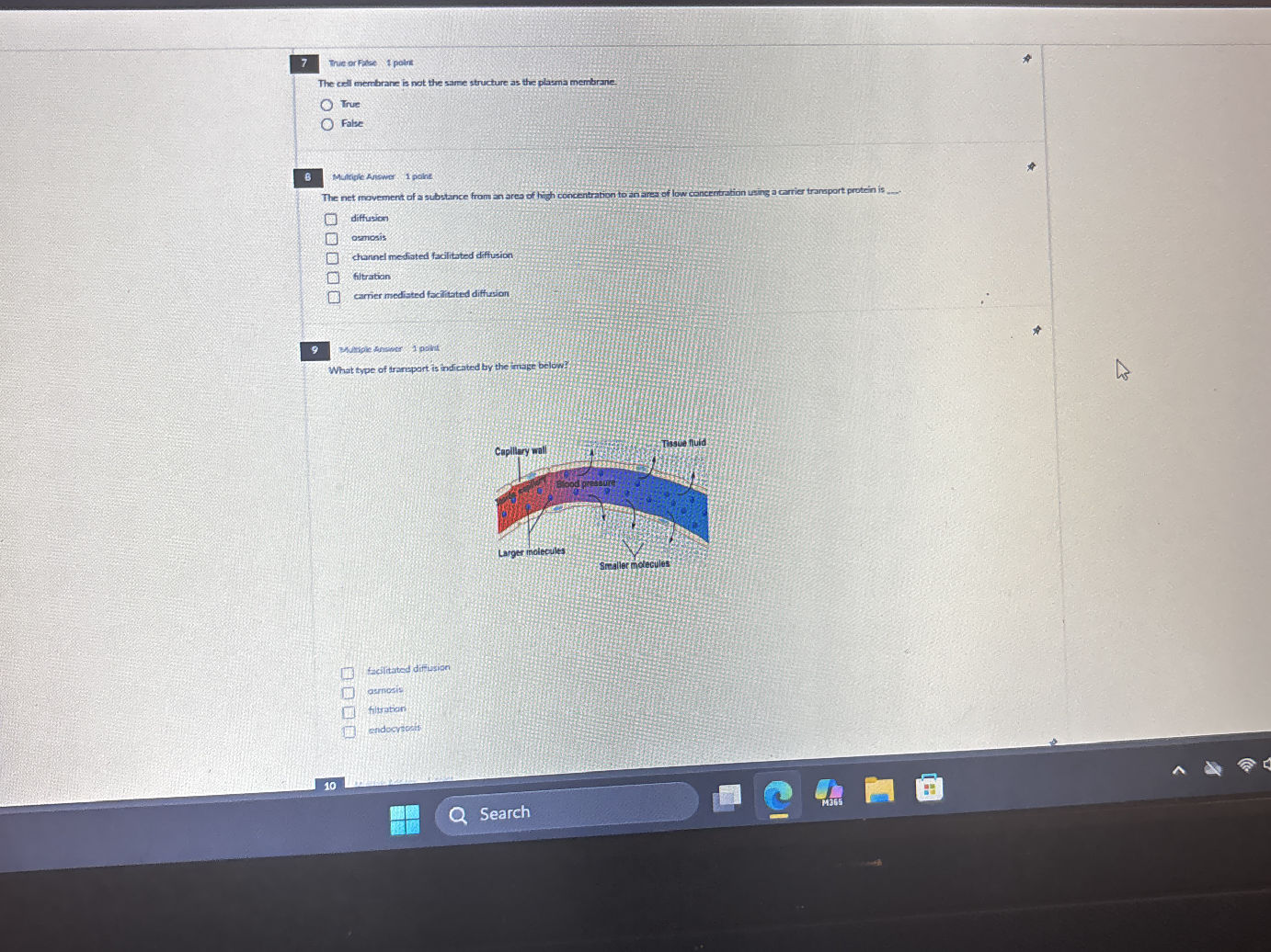 The net movement of a substance from an area | StudyX
