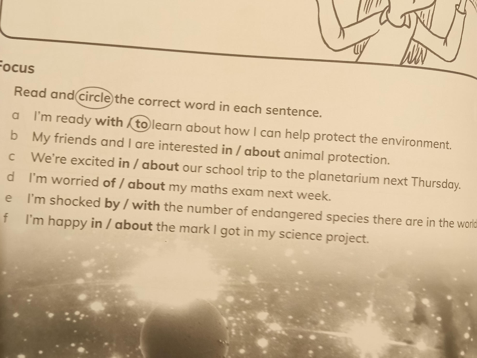 Read and circle the correct word in each | StudyX